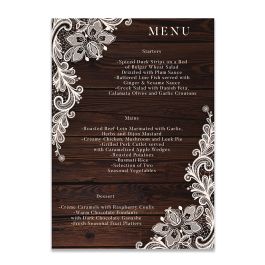 Menu Cards - A6 - Lace & Patterns - Set of 8